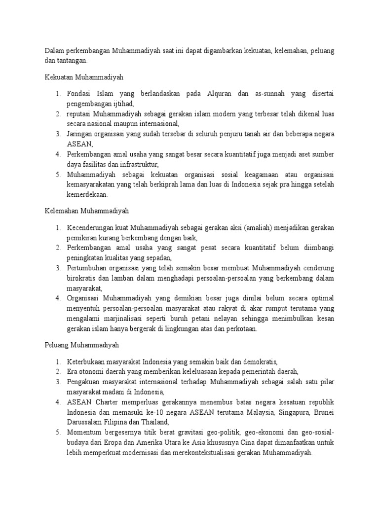 Ideologi Muhammadiyah | PDF