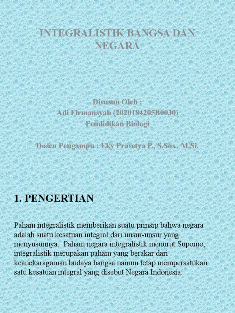 Integralistik 1 | PDF