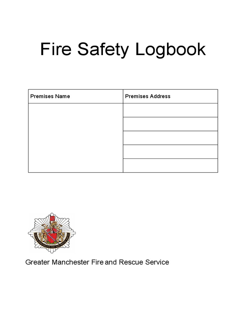 Fire Safety Logbook: Greater Manchester Fire and Rescue Service ...