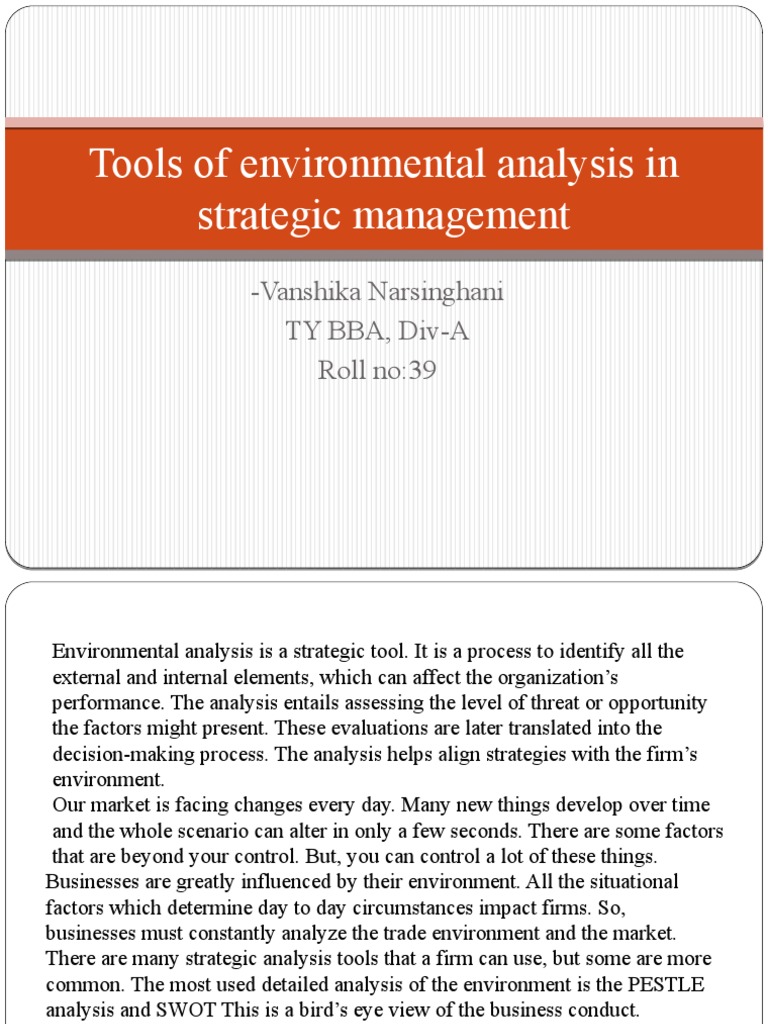 Environmental Analysis Tools in Strategy | PDF | Swot Analysis | Economies
