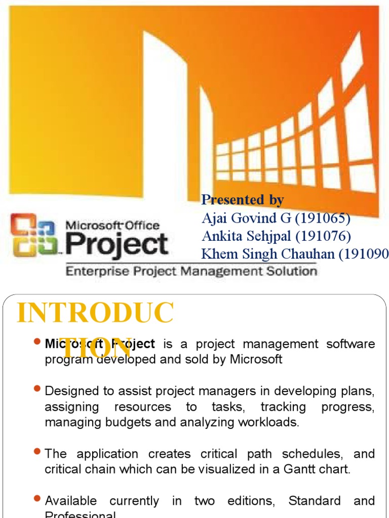 MS PROJECT Presentation | PDF | Computing | Software
