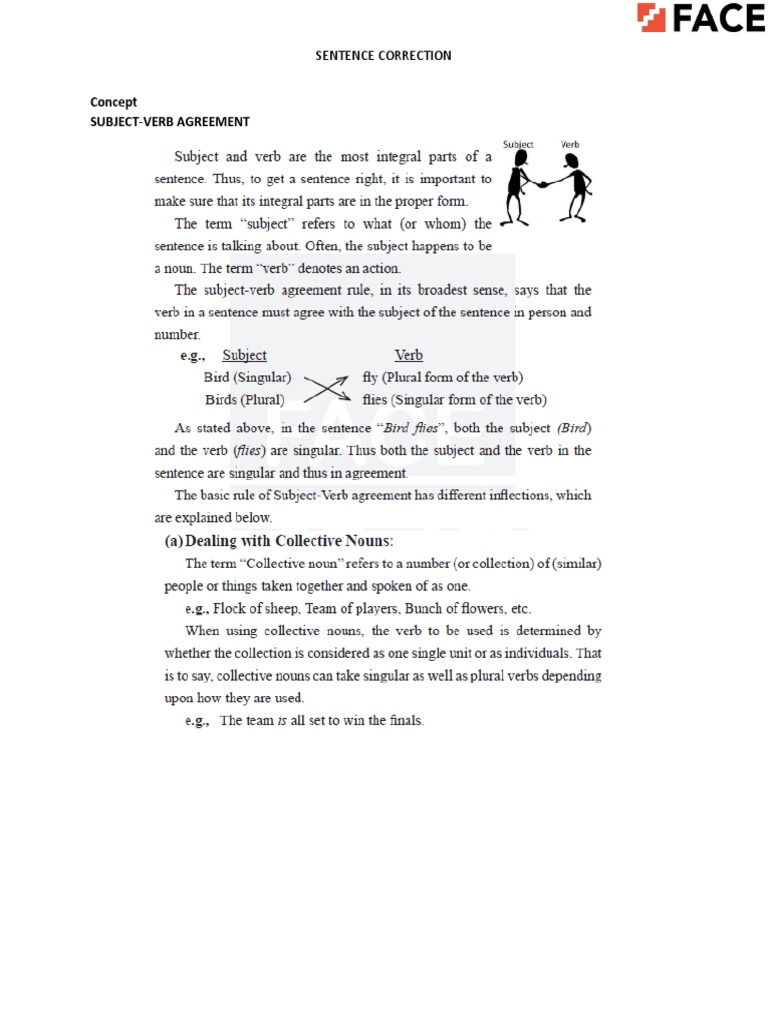 Sentence Correction | PDF | Grammar | Linguistic Morphology