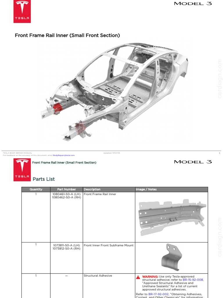 Front Frame Rail Inner (Small Front Section) | PDF | Welding | Construction