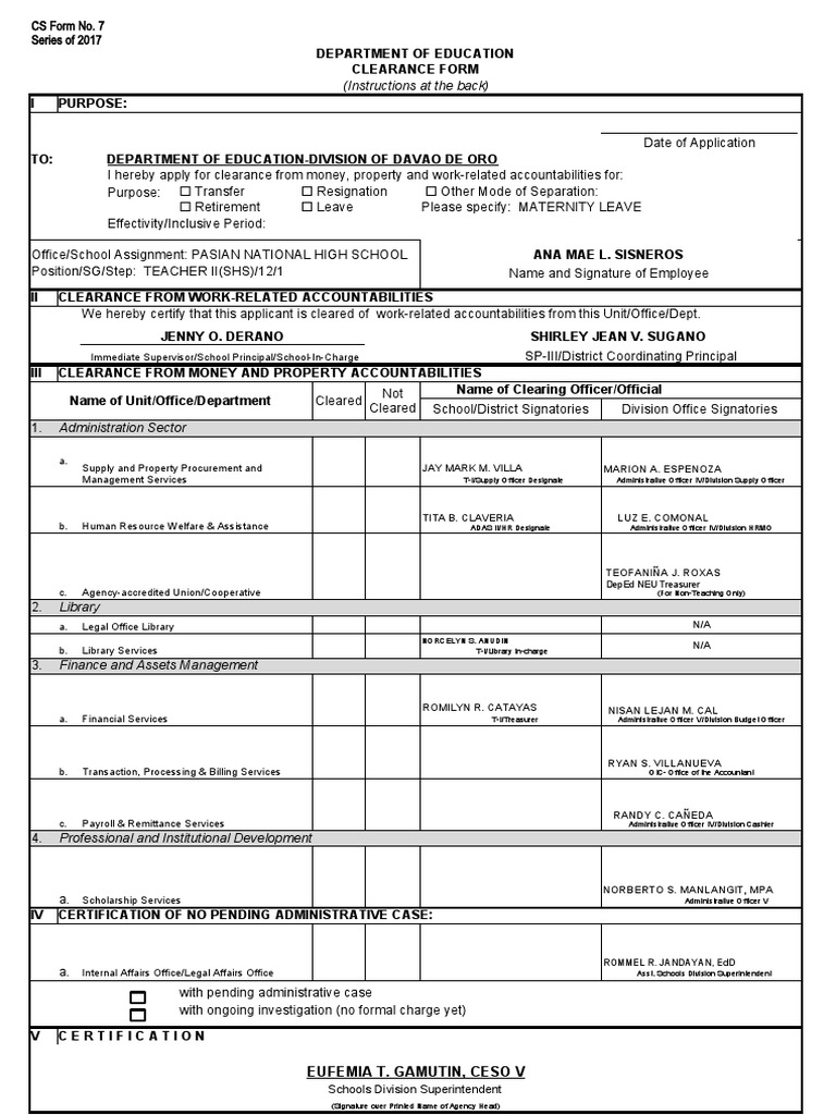 (Instructions at The Back) : Eufemia T. Gamutin, Ceso V | PDF ...