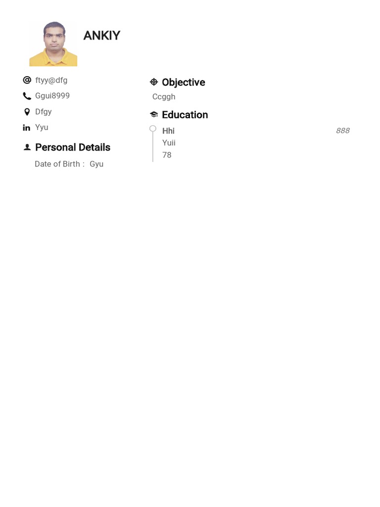 An overview of an individual's personal and educational background | PDF