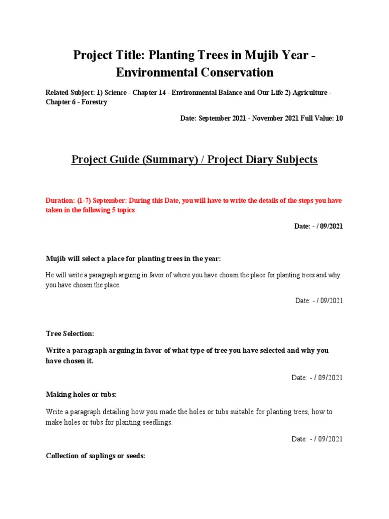 Project Title: Planting Trees in Mujib Year - Environmental ...