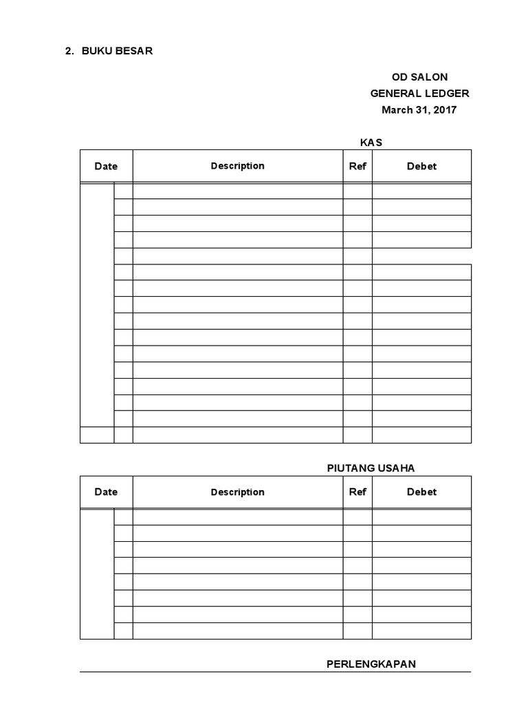 Job Sheet Od Buku Besar | PDF | Accounting | Financial Services