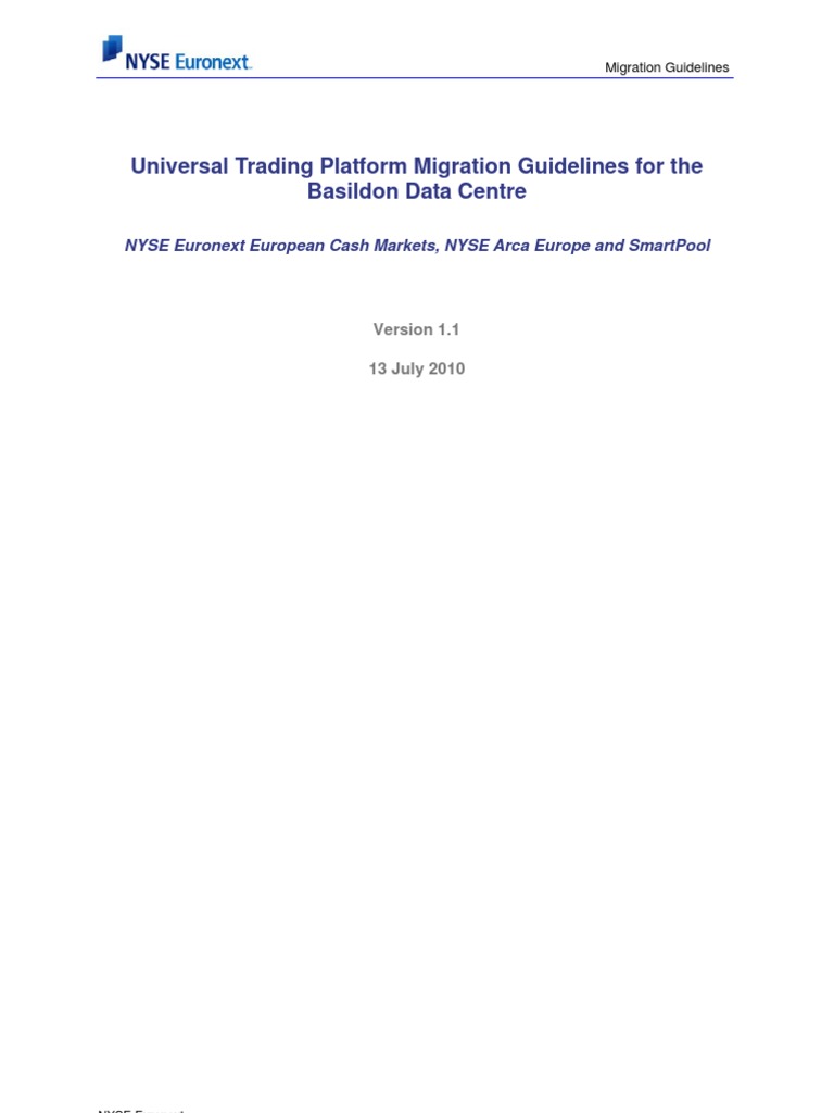 Universal Trading Platform Migration Guidelines For The Basildon Data ...