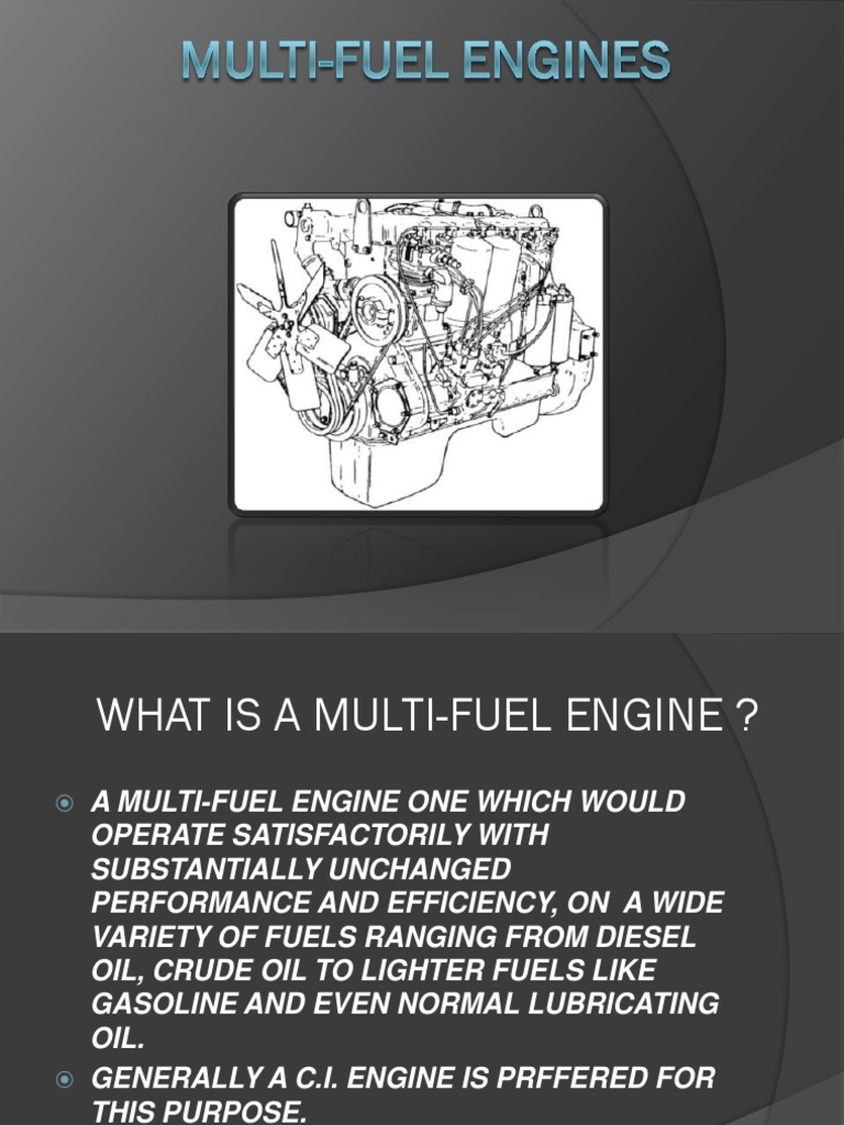 What is a Multi-Fuel Engine | PDF | Internal Combustion Engine | Diesel ...