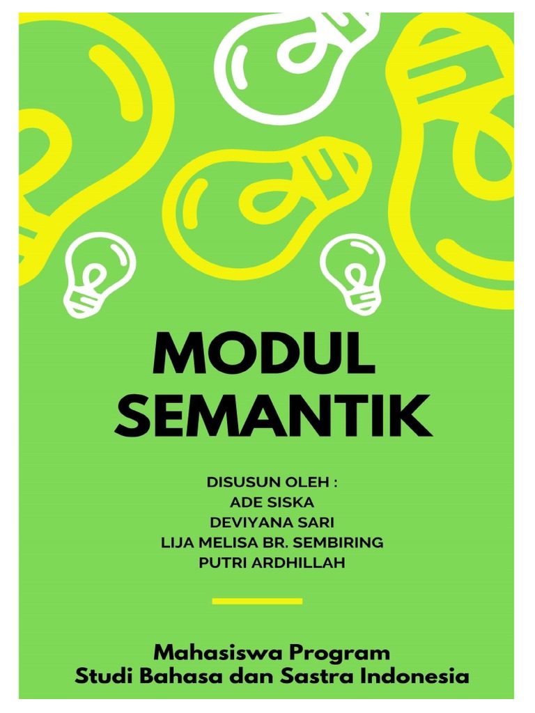 Modul Semantik Kelompok 1 | PDF | Seni & Disiplin Bahasa | Sains ...