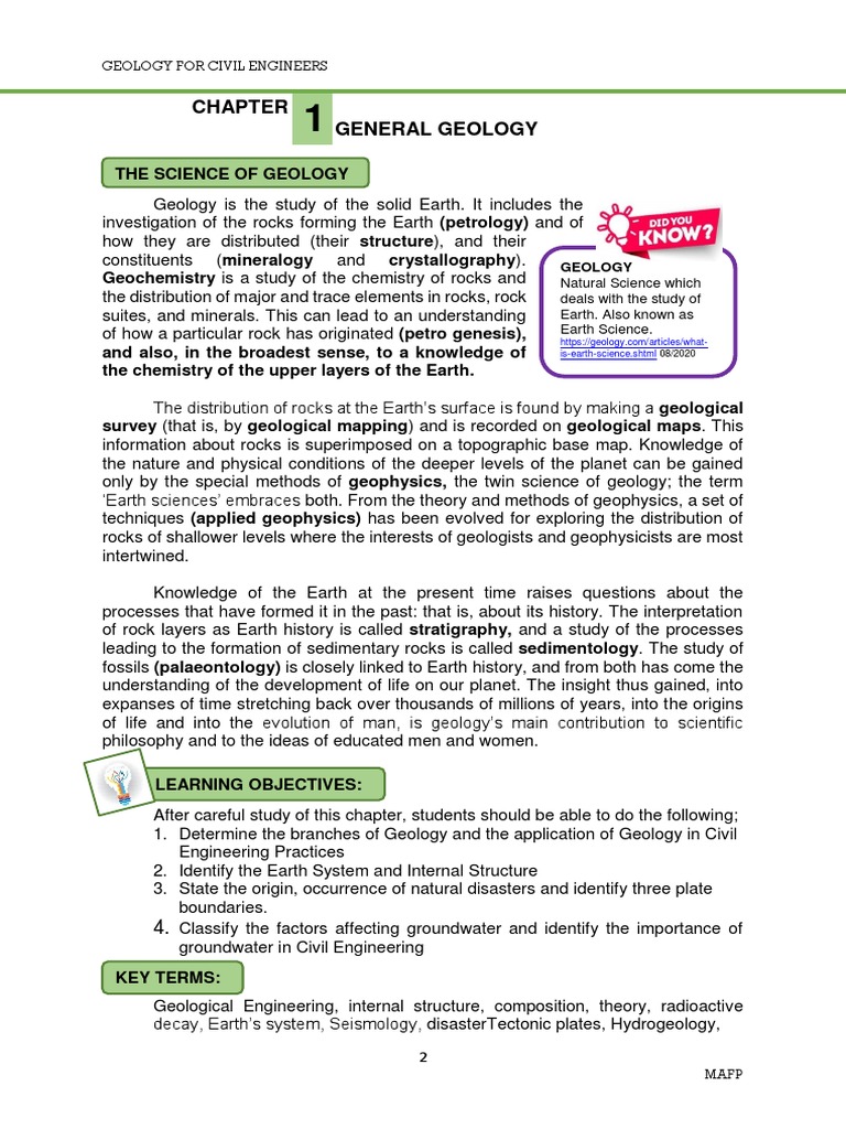 Geology in Civil Engineering | PDF | Geology | Civil Engineering