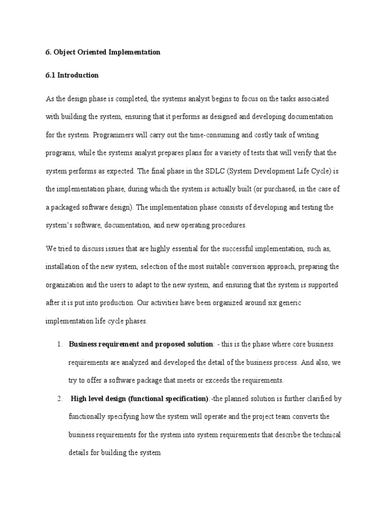 Chapter6 Object Oriented Implementation and CONCLUSION AND ...