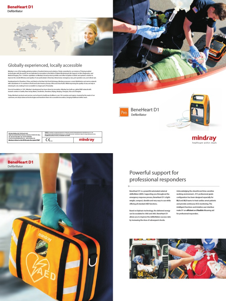Mindray Beneheart D1 Pro AED Brochure | PDF