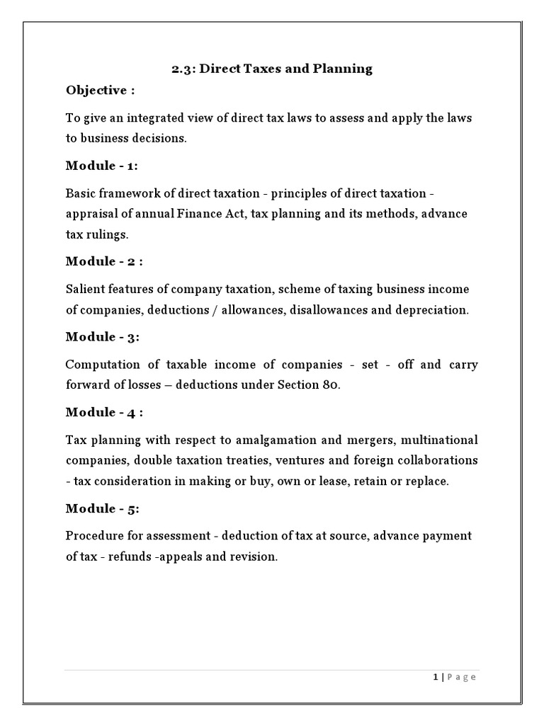 DTP Full Notes | PDF | Expense | Taxes