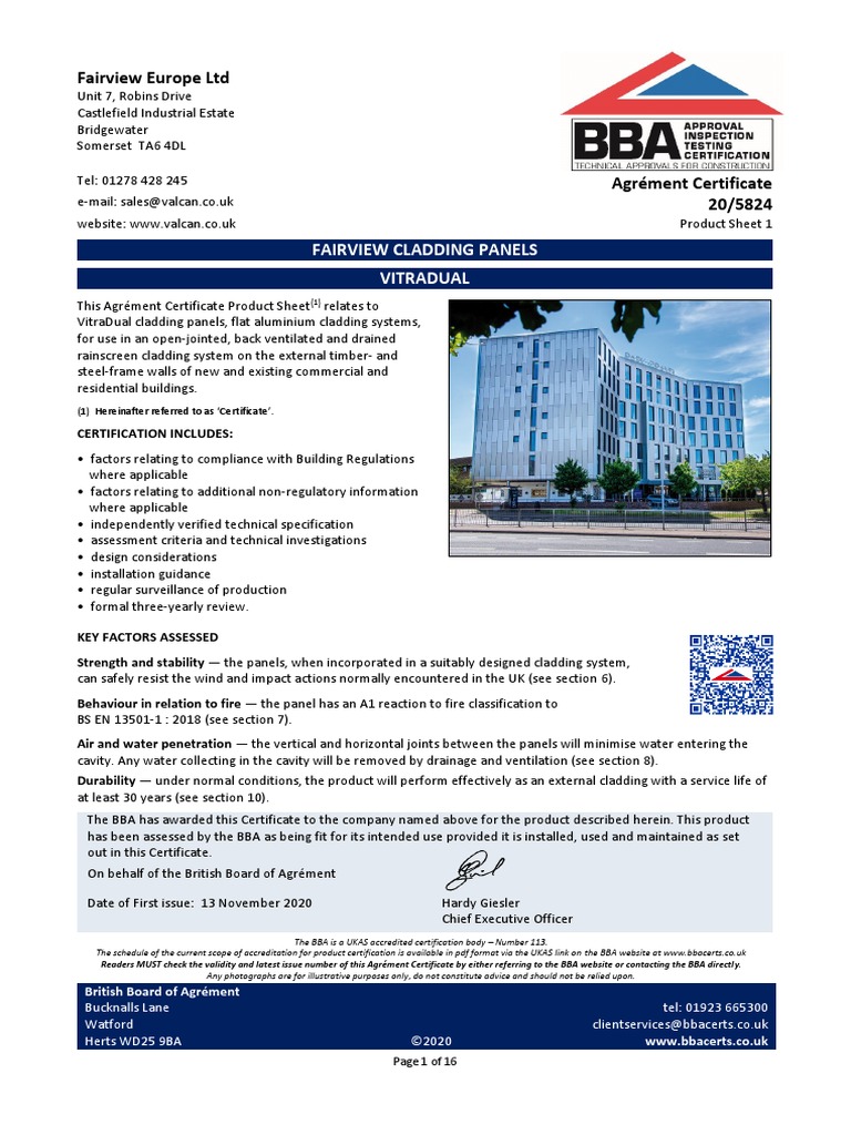 Fairview Europe LTD: Fairview Cladding Panels Vitradual | PDF | Wall ...