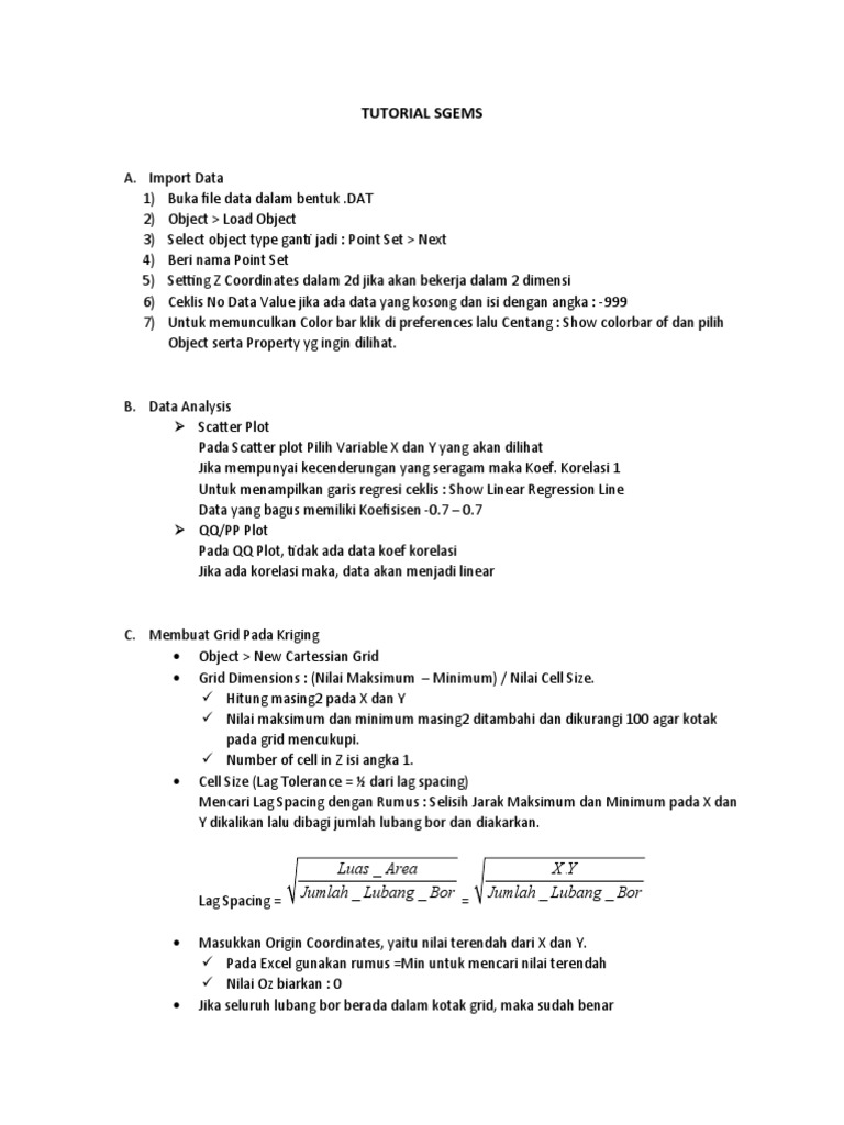 Tutorial Sgems Pdf