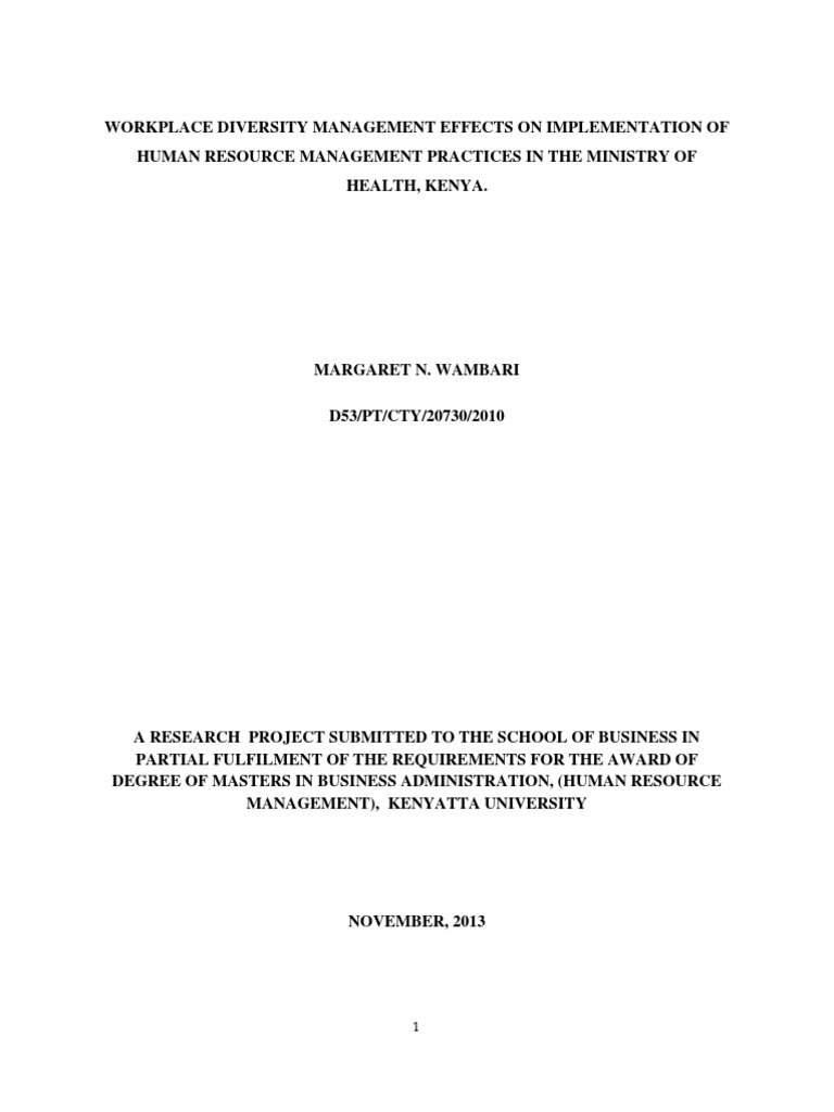 Workplace Diversity Management PDF | PDF | Diversity (Business) | Human ...