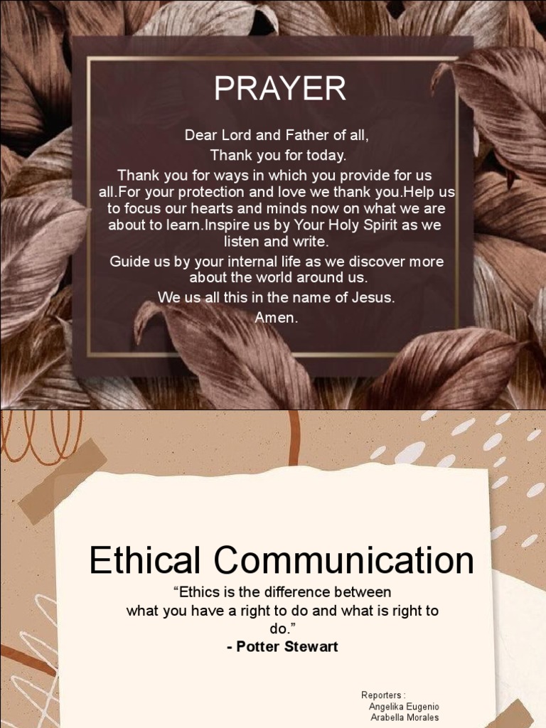 Ethical Communication Principles Guide | PDF | Communication | Information