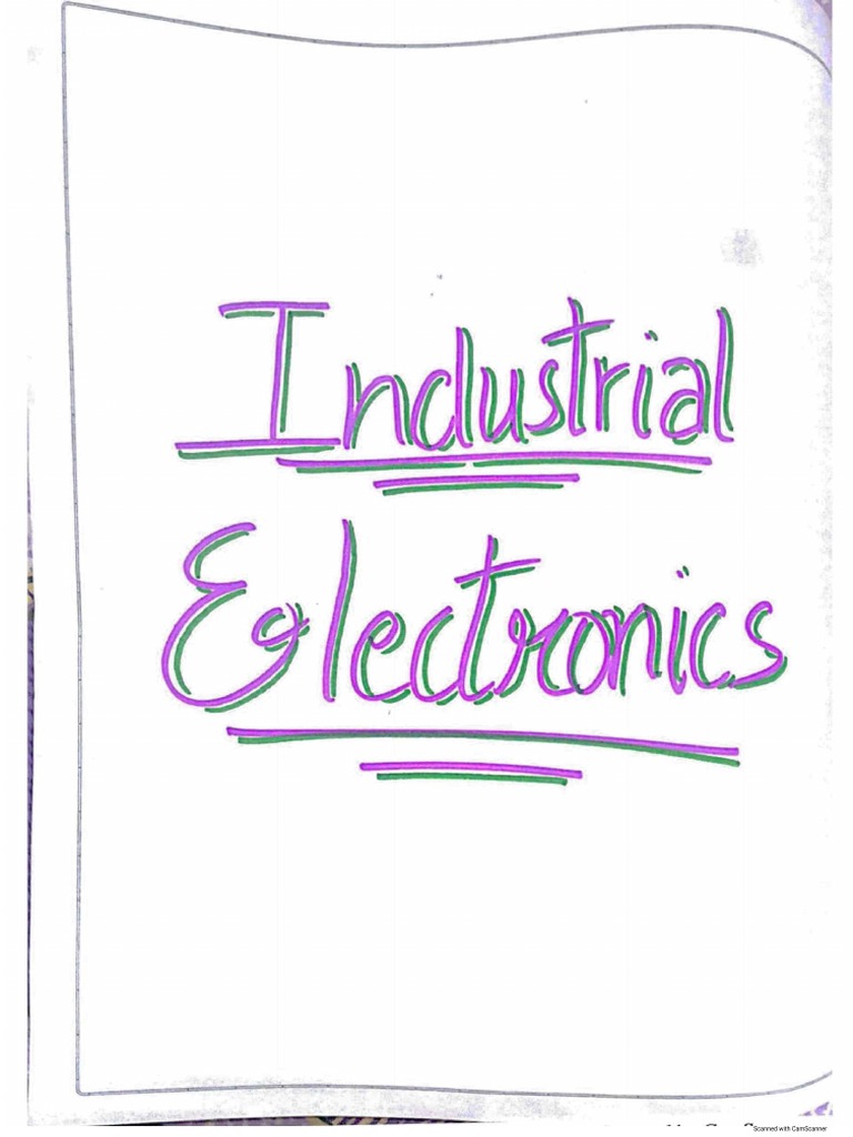 Industrial Electronics Notes | PDF