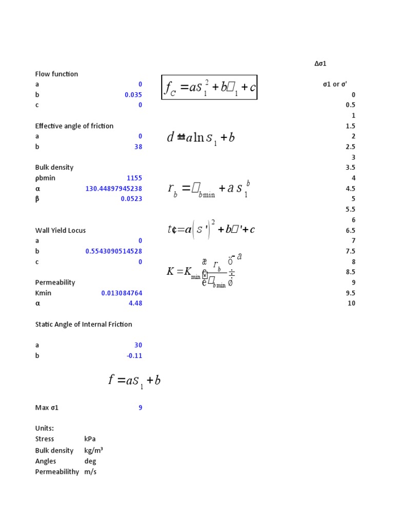 Hopper Design Calculation | PDF | Physics | Mechanical Engineering