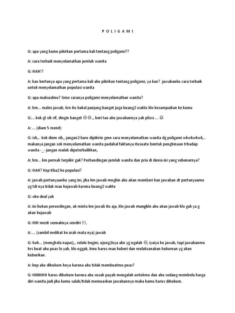 Dialog Poligami dan Gender | PDF