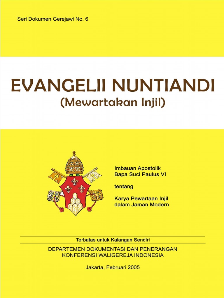 Seri Dokumen Gerejawi No 6 Evangelii Nuntiandi 2 | PDF