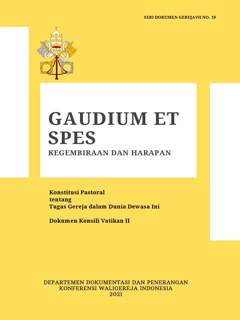 Seri Dokumen Gerejawi No 19 GAUDIUM ET SPES | PDF