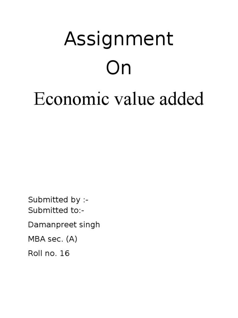 Economic Value Added | PDF | Cost Of Capital | Financial Accounting