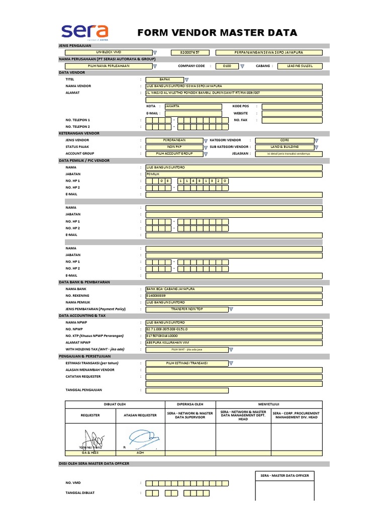 Form VMD Update | PDF