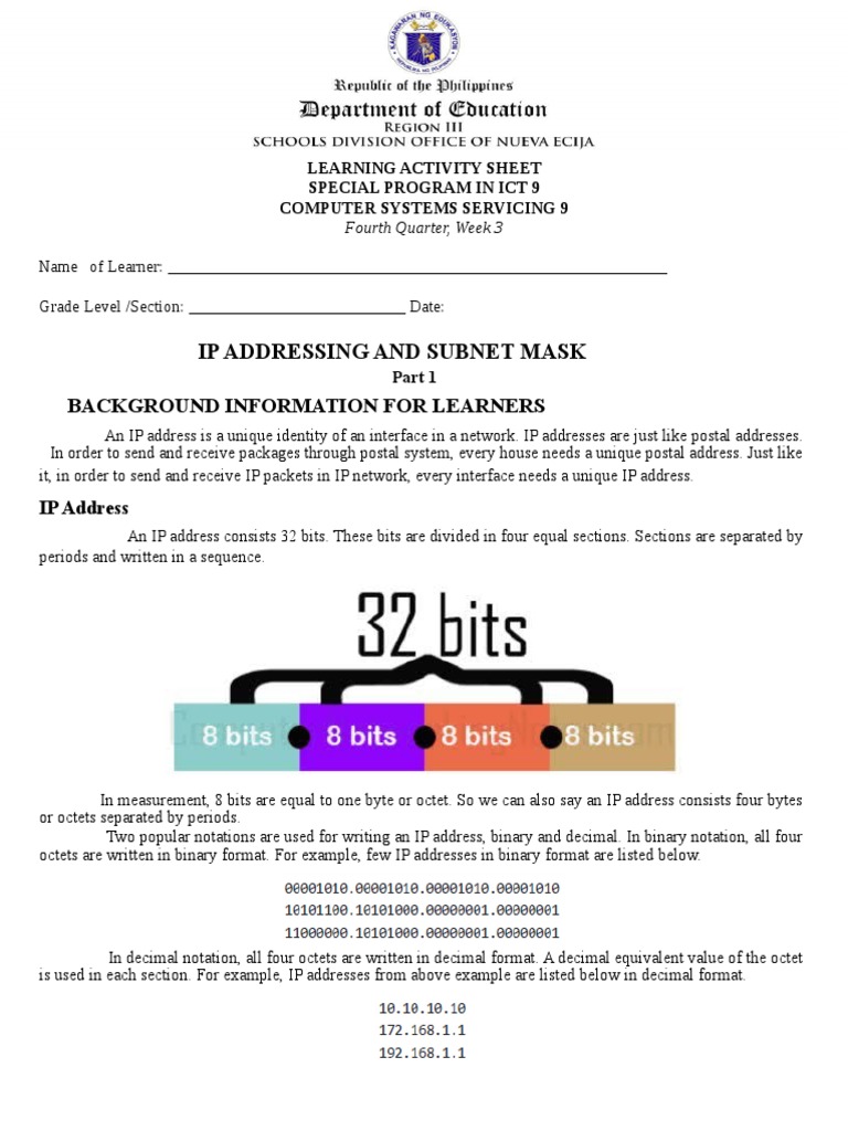 Css 4th Quarter Week 3 | PDF | Ip Address | Bit