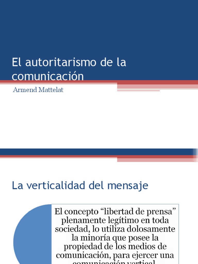 El Autoritarismo De La Comunicación Pdf