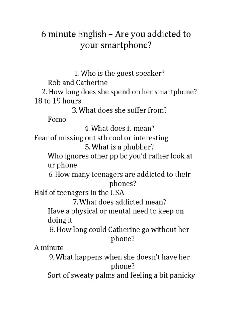 Are You Addicted to Your Smartphone? | PDF | Social Science