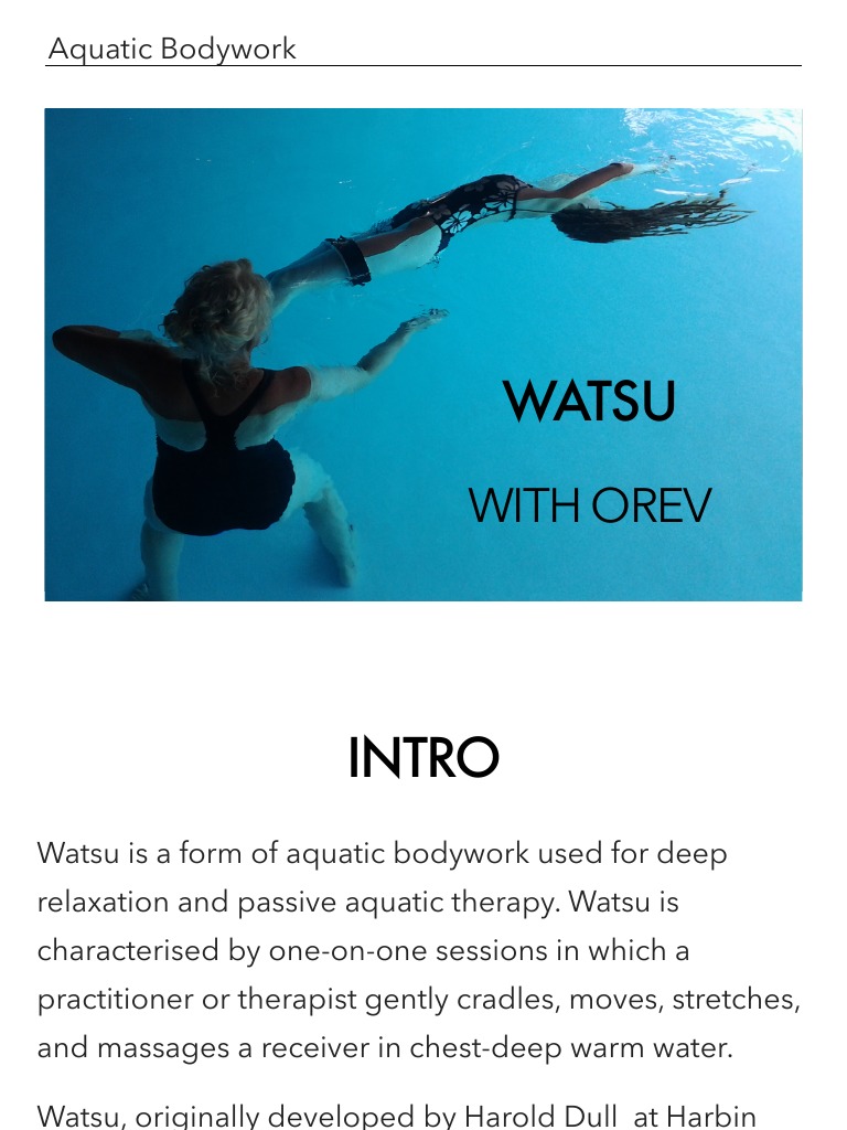 Orev Watsu | PDF | Massage | Manual Therapy