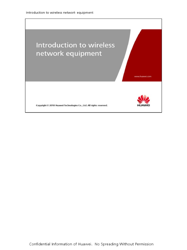 Huawei Wireless Network Equipment Overview | PDF | Computer Network ...