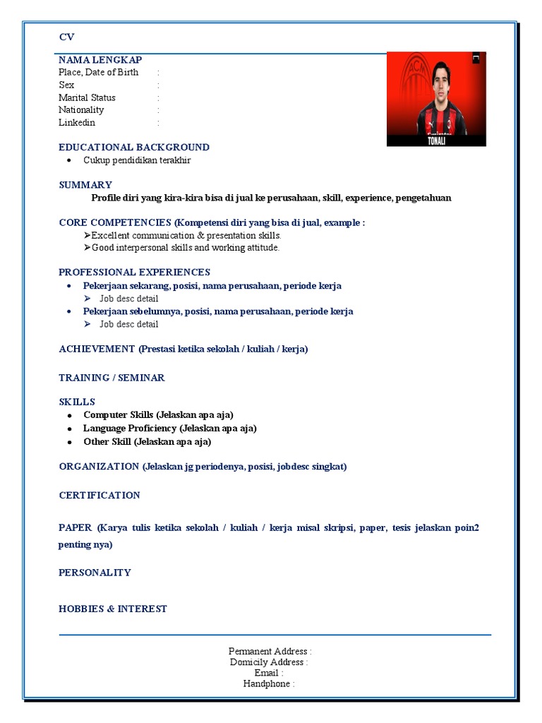 Format CV - Adhi Nugroho | PDF