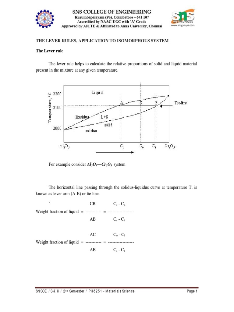 Session 5 Topic 5 Isomorphous Systems, The Tie-Line Rule | PDF | Phase ...