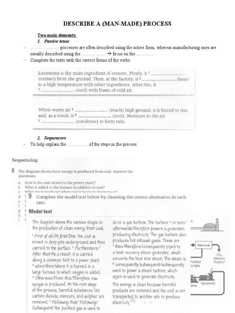 Describe A (Man-Made) Process: 1. Passive Tense | PDF