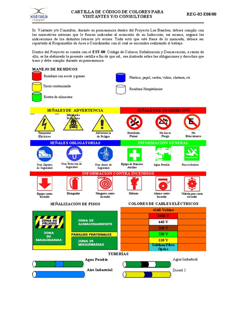 REG-02-E08-00 Cartilla de Código de Colores V&C | PDF | Materiales