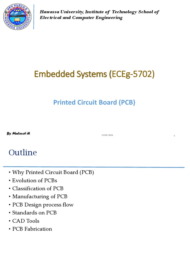 Embedded Systems Lecture 4 PCB | PDF | Printed Circuit Board | Electronic Circuits
