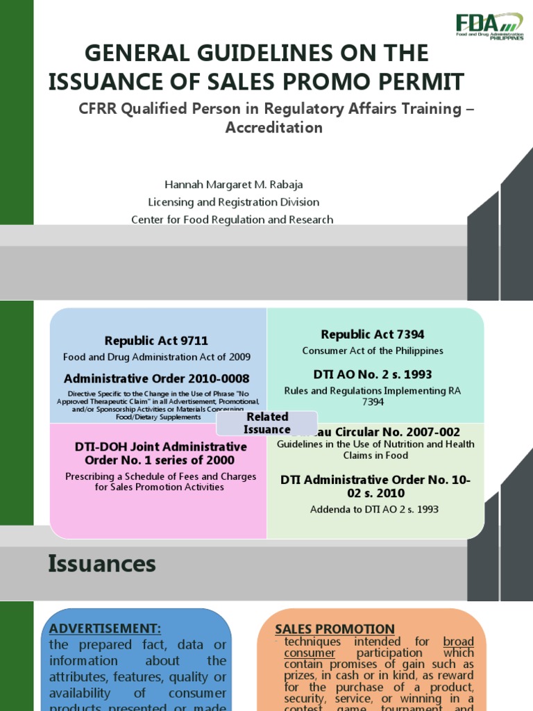 GUIDELINES FOR OBTAINING A SALES PROMOTION PERMIT | PDF | Advertising ...
