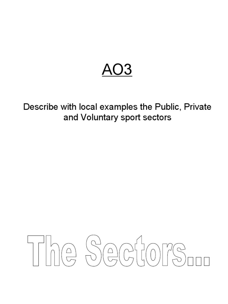 Sectors in Local Sports Provision | PDF | Home & Garden