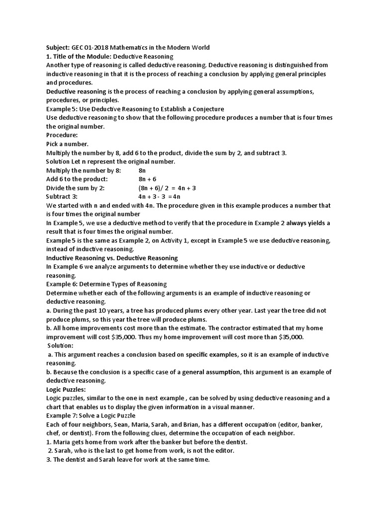 Act 4 New MMW | PDF | Reason | Deductive Reasoning