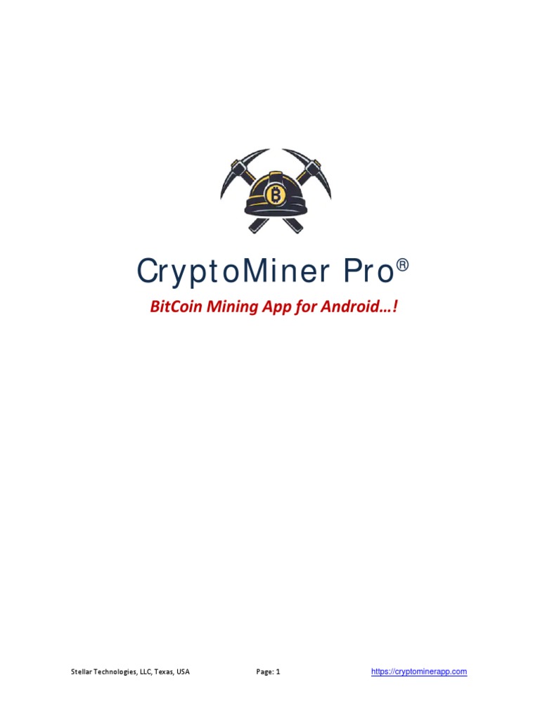 Cryptominer Manual 6 | PDF | Mobile App | Cryptocurrency