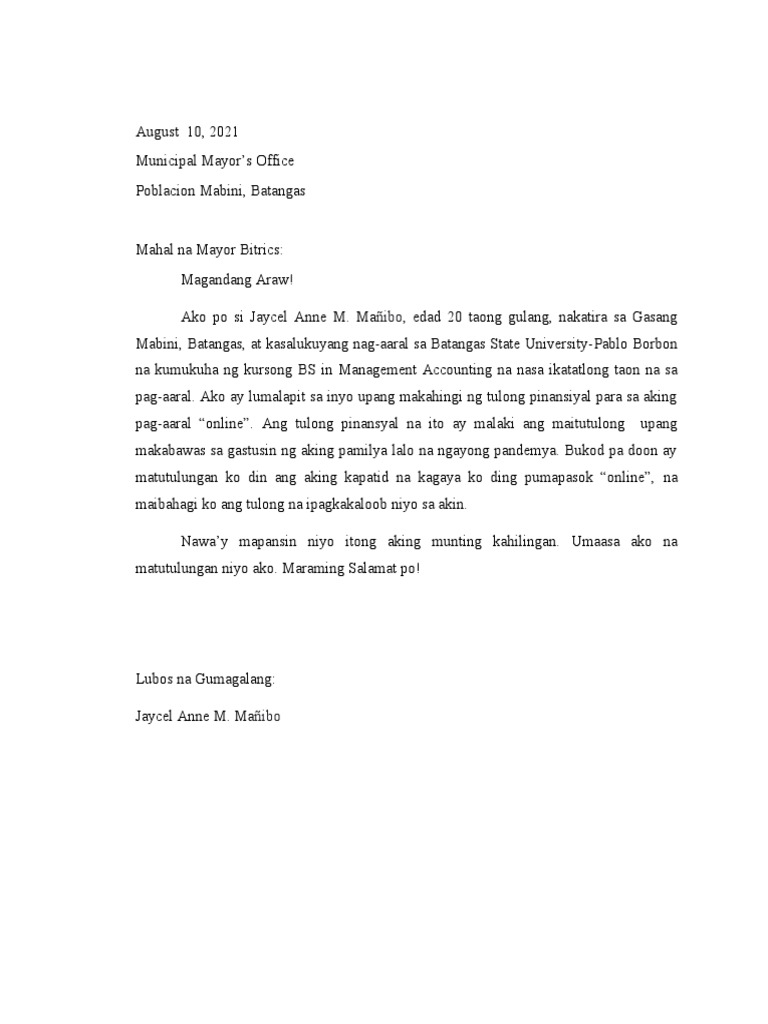 Letter | PDF