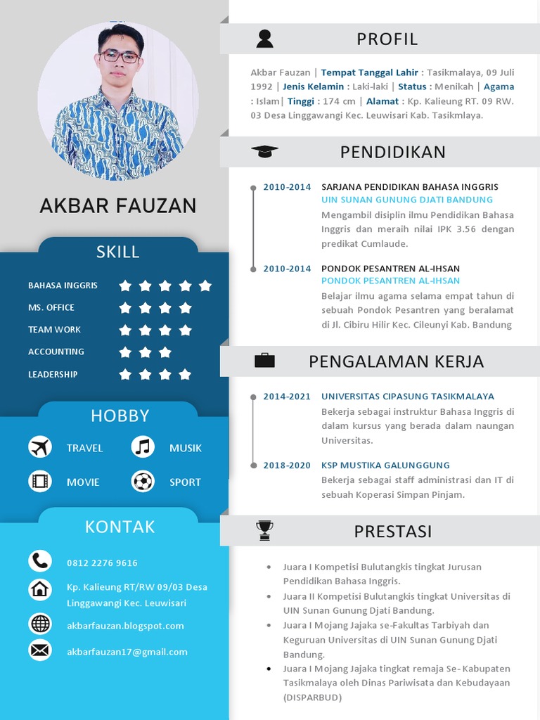 CV Akbar Fauzan 1 | PDF