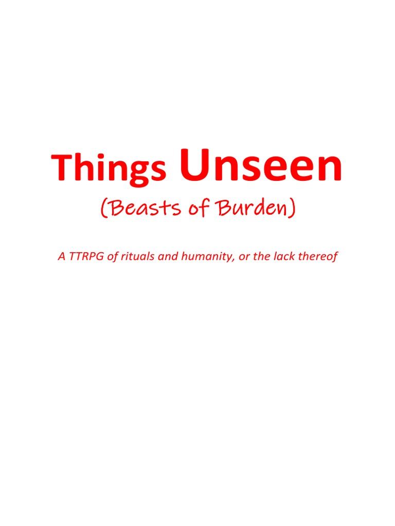 Things Unseen 1 | PDF | Tabletop Role Playing Game