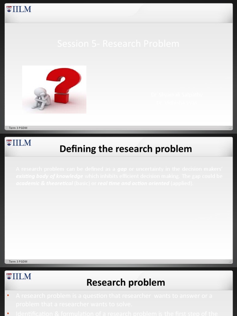 Session 5-6 Formulating Research Problem | PDF | Theory | Decision Making