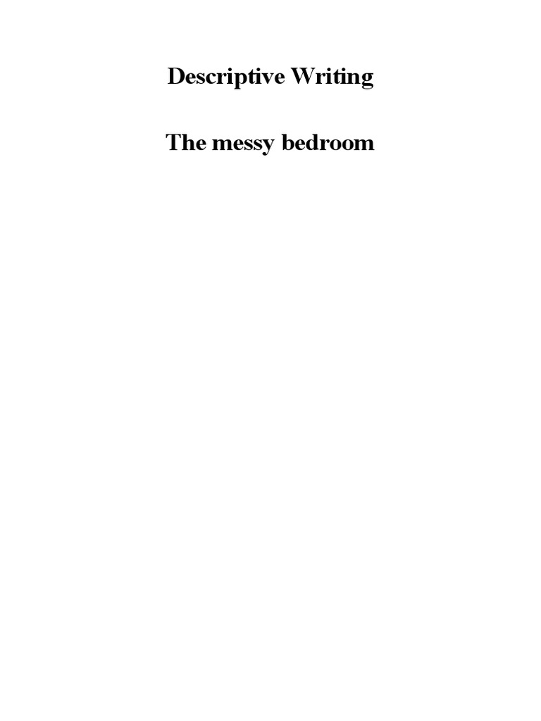 Messy Bedroom | PDF | Young Adult