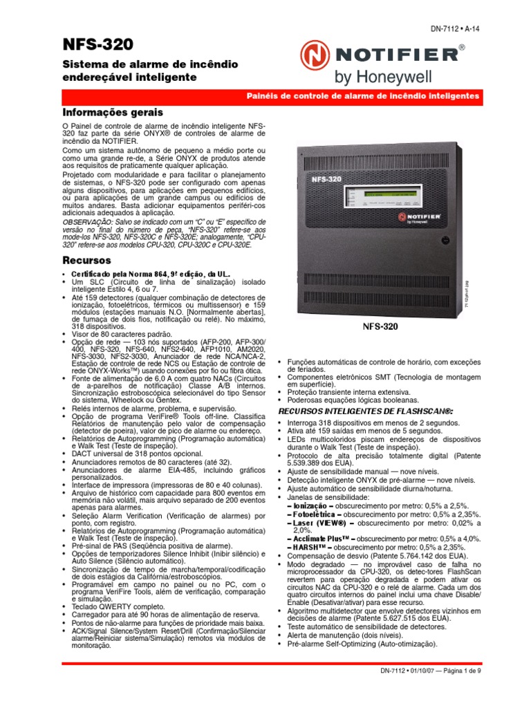 NFS 320 Datasheet | PDF | Rede de computadores | PCs (computadores)