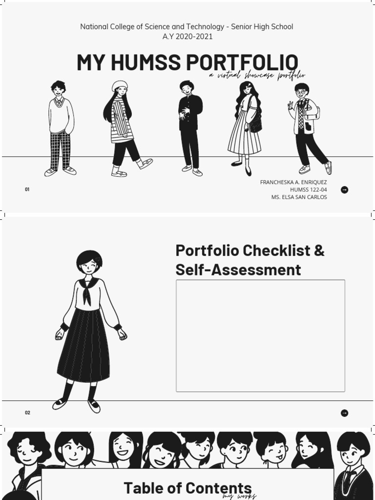 A Virtual Showcase of Works: My HUMSS Portfolio | PDF